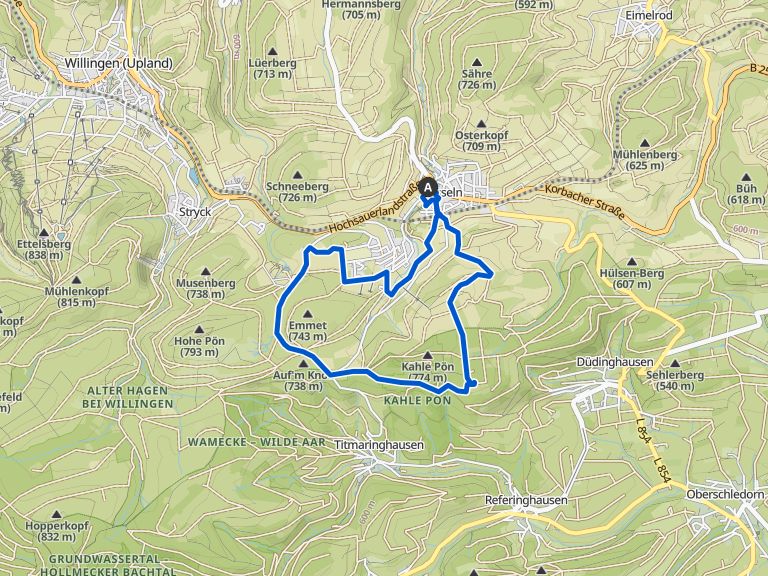 Upland: Zum Ka-Lied und rund um die Emmet | Wanderung | Komoot